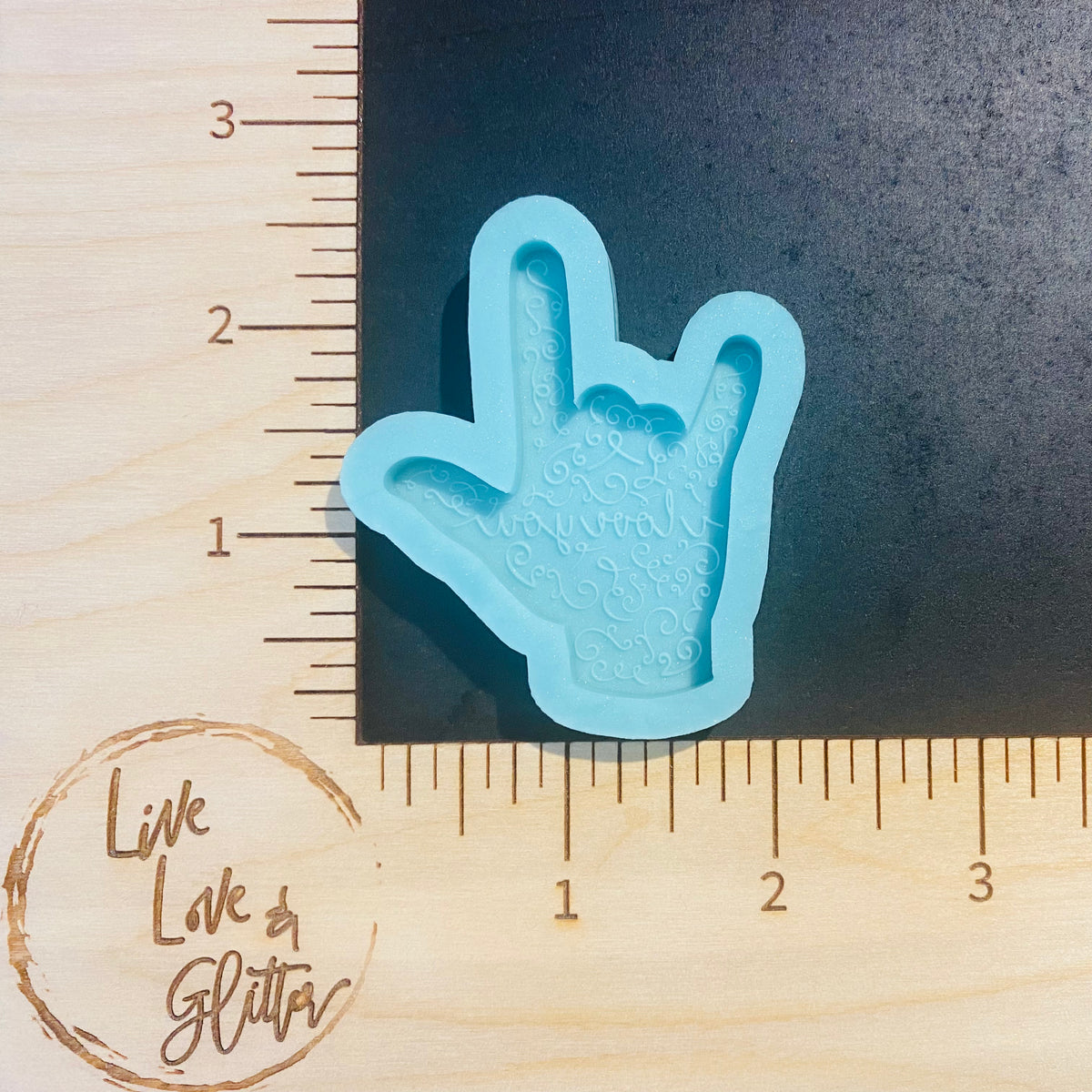Small ASL I love you no hole (Handmade) Silicone Mold – LiveLove&Glitter